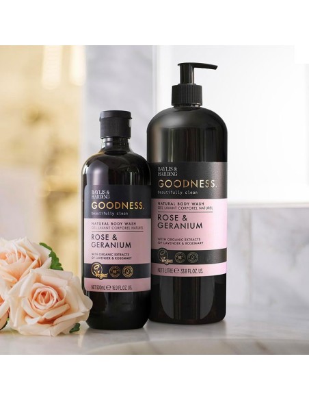 Goodness Rose Geranium Natural Body Wash