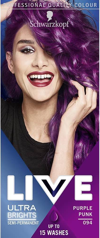 Live Color XXL Ultra Brights Semi Permanent Colour 94 Purple Punk ...