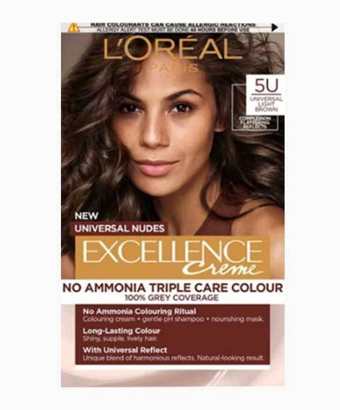 Excellence Creme Triple Care Hair Colour 5U Universal Light Brown ...