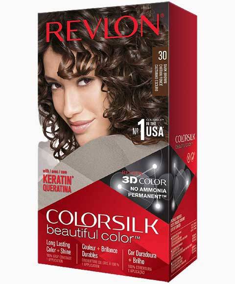 Revlon Colorsilk Beautiful Color Permanent Hair Color 30 Dark Brown ...