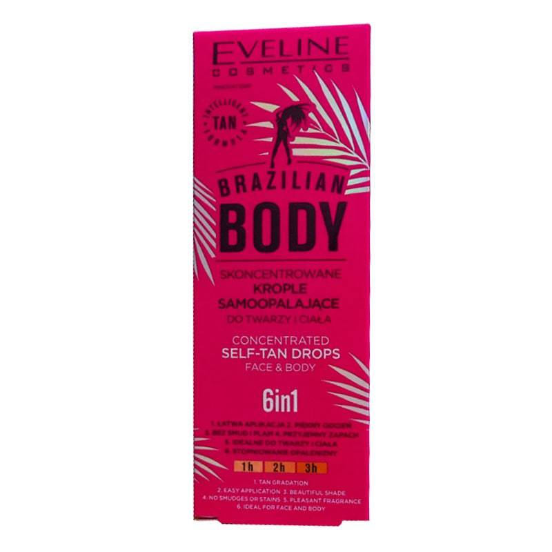 Eveline Brazilian Body 6 In 1 Self Tan Drops | myhairandbeauty.co.uk