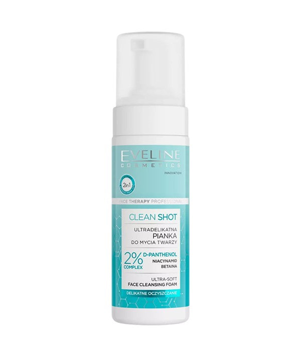 Eveline Clean Shot Ultra Soft Face Cleansing Foam – myhairandbeauty.co.uk