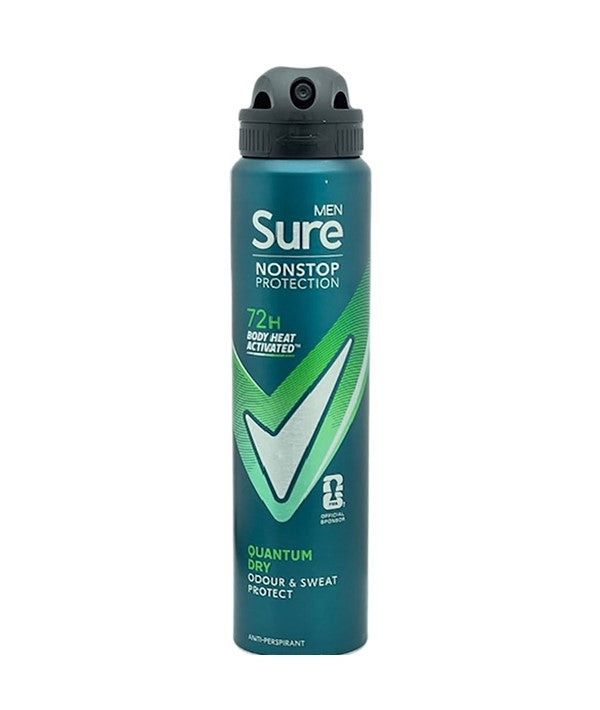 Sure Men Non Stop Protection 72H Quantum Dry Deodorant Spray ...