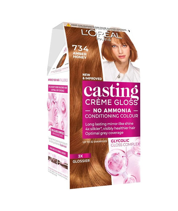 loreal Loreal Casting Creme Gloss Conditioning Color 734 Amber Honey ...